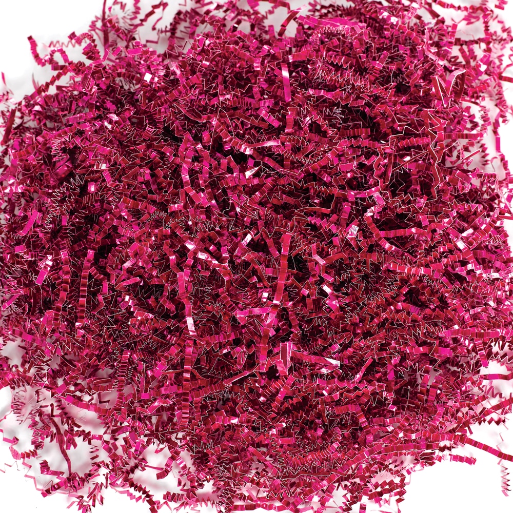 Metallic Pink Crinkle Paper Shreds | Party City