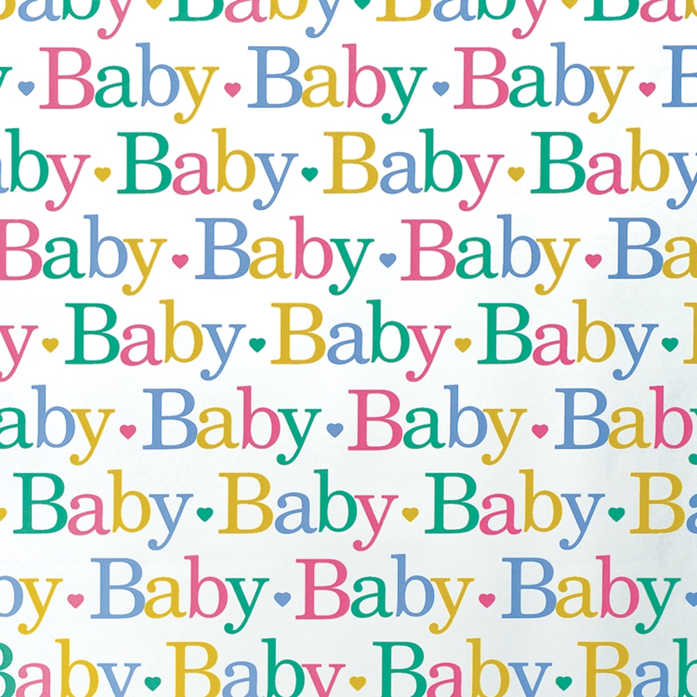 Jumbo Baby Colours Gift Wrap | Party City