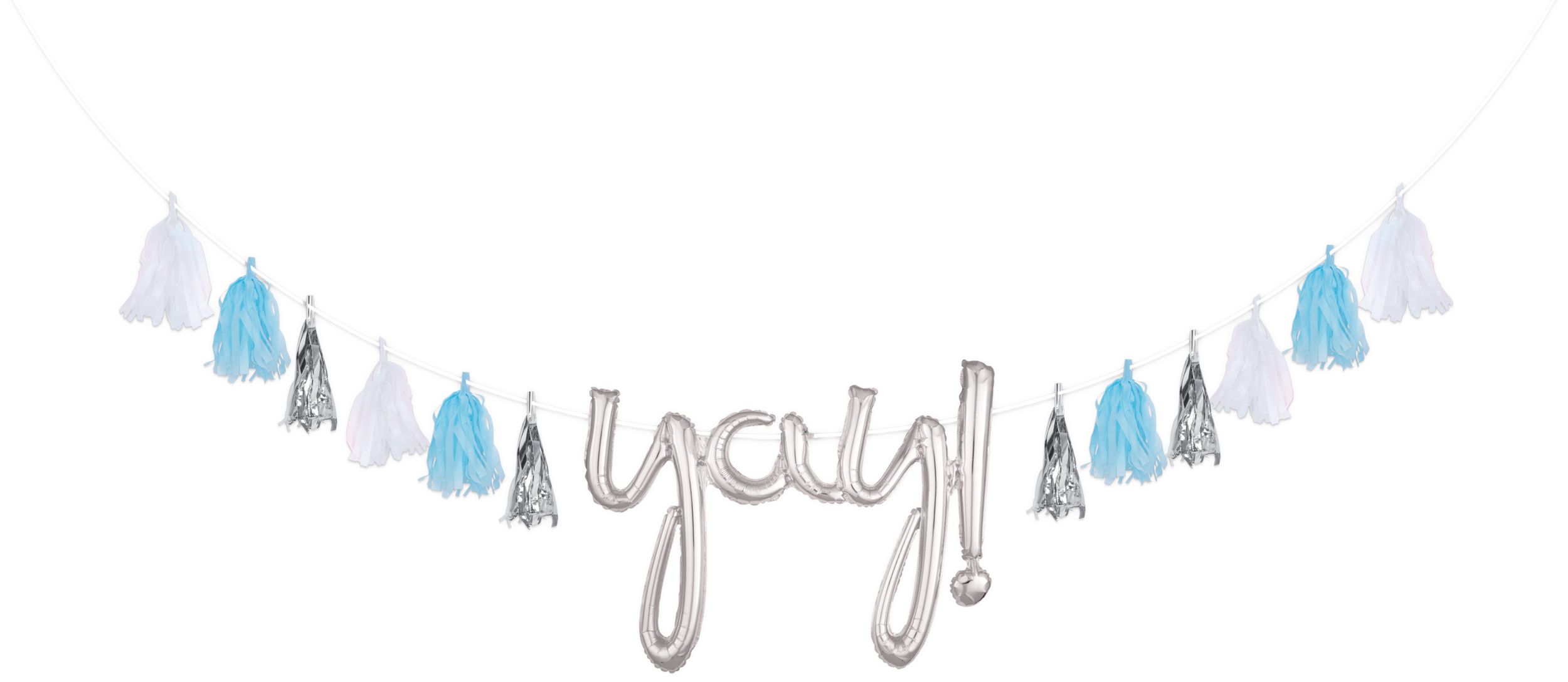 DIY Customizable Hanging Tassel Garland Banner Decoration, Blue/White ...