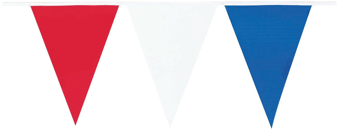 Pennant Hanging Garland Banner Decoration, Red/White/Blue, 30-ft, for ...