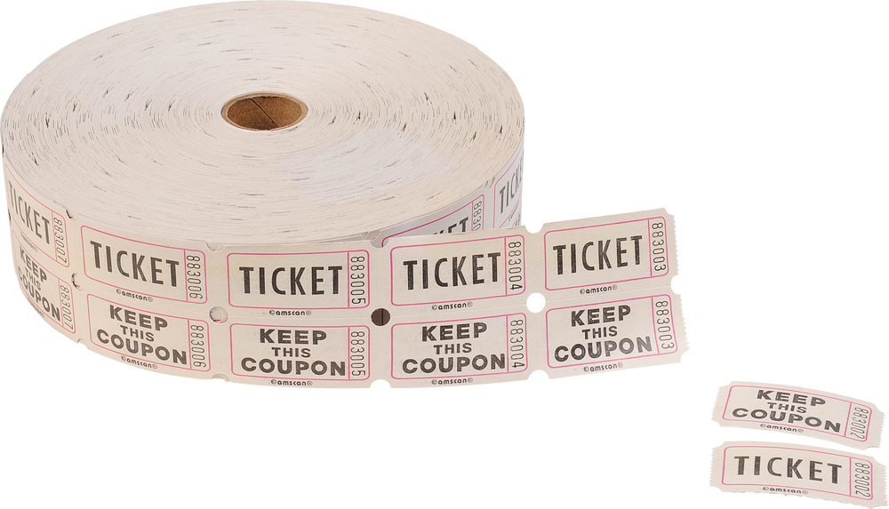 Two-Tiered Roll Raffle Tickets, Assorted, 2000-pk | Party City