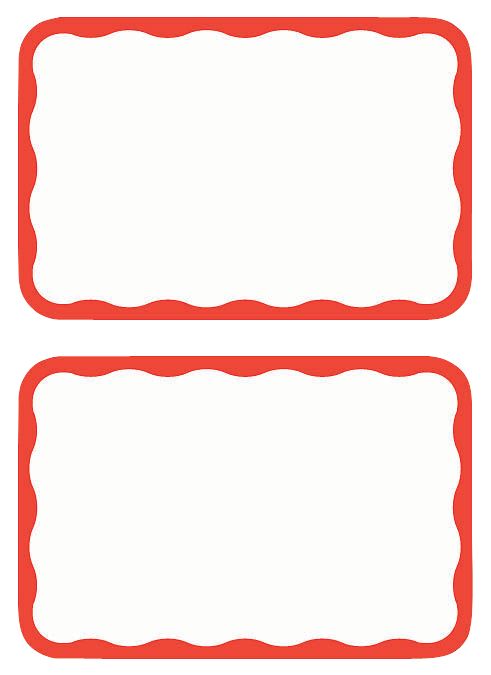 Red Border Name Badges | Party City