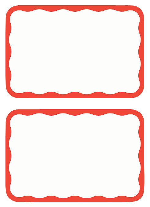 Red Border Name Badges | Party City
