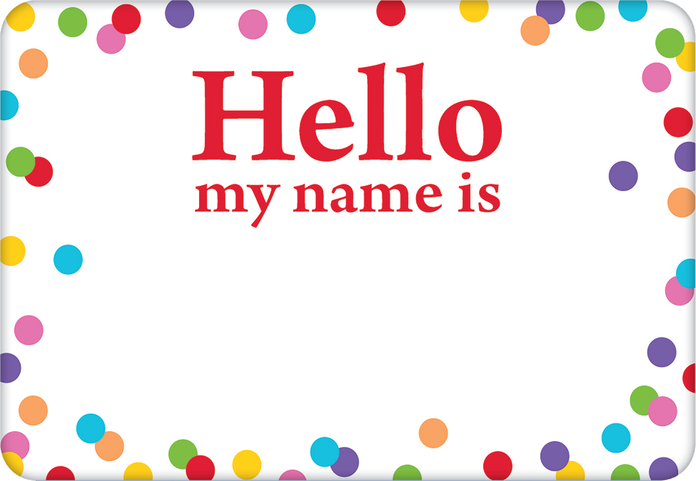 Rainbow Dots Border Hello Name Tags, 100-pk | Canadian Tire