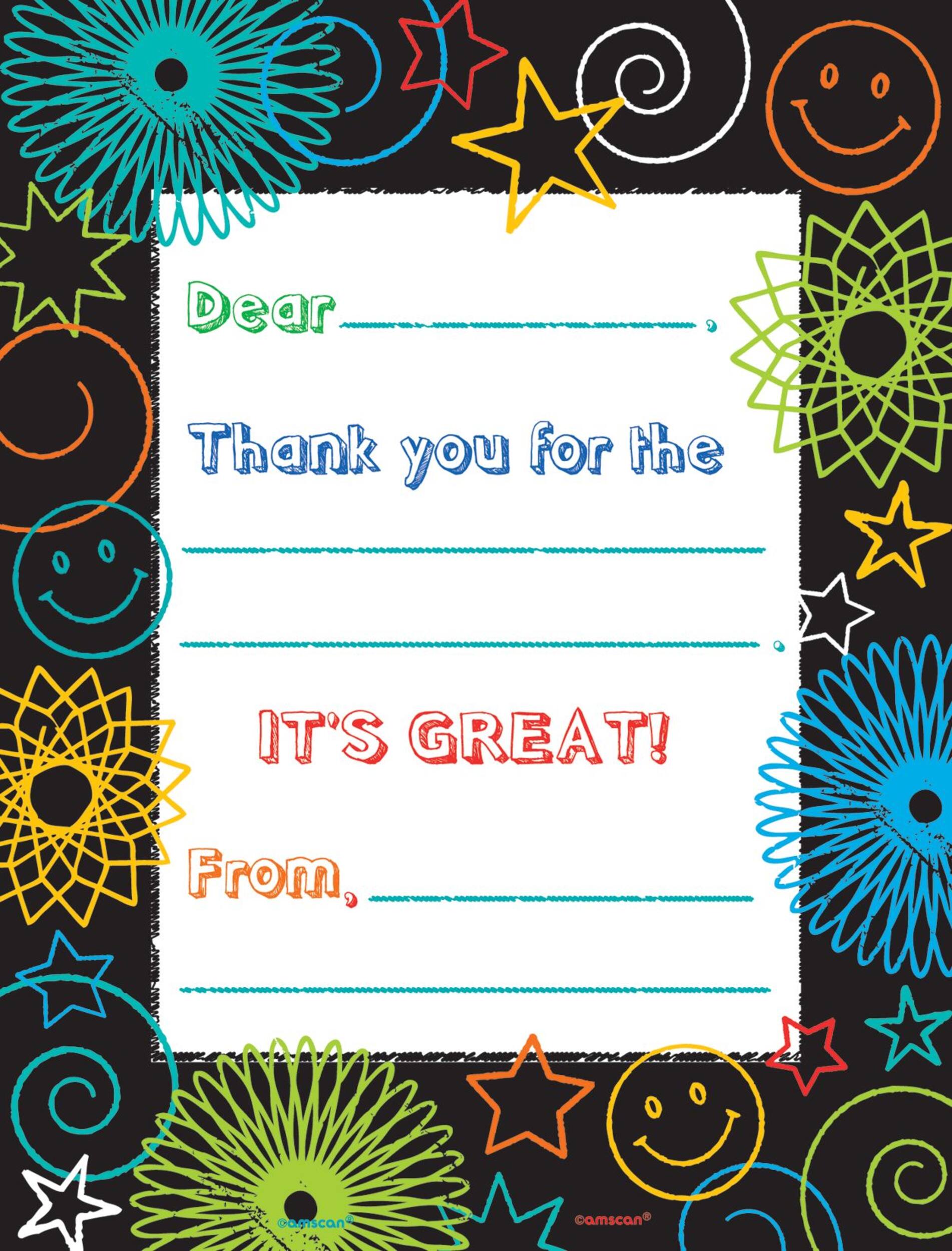 Doddle Days Fill-in Thank You Cards, 8-pk | Party City