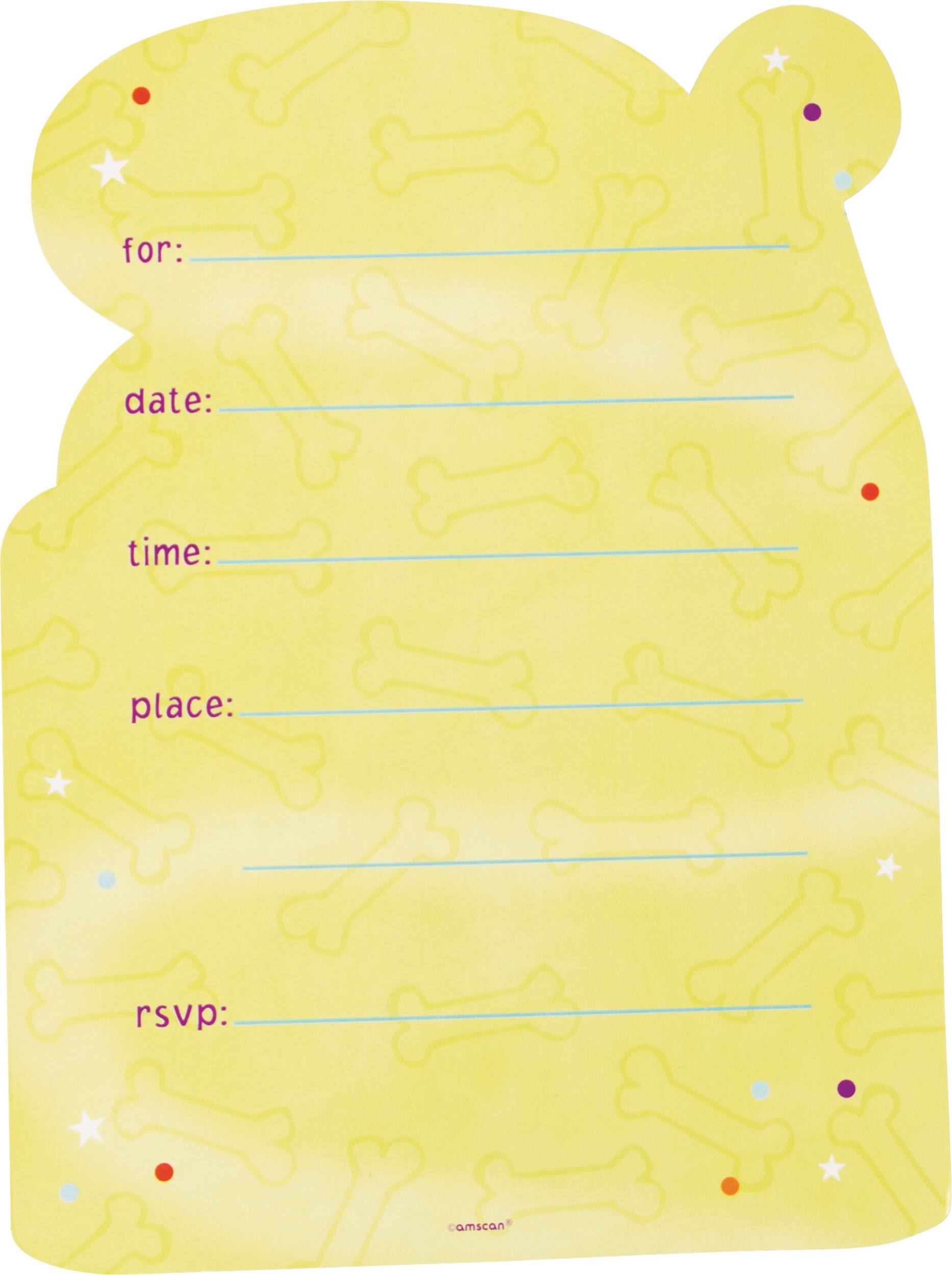 Jumbo Puppy Invitation, 8-pk | Party City