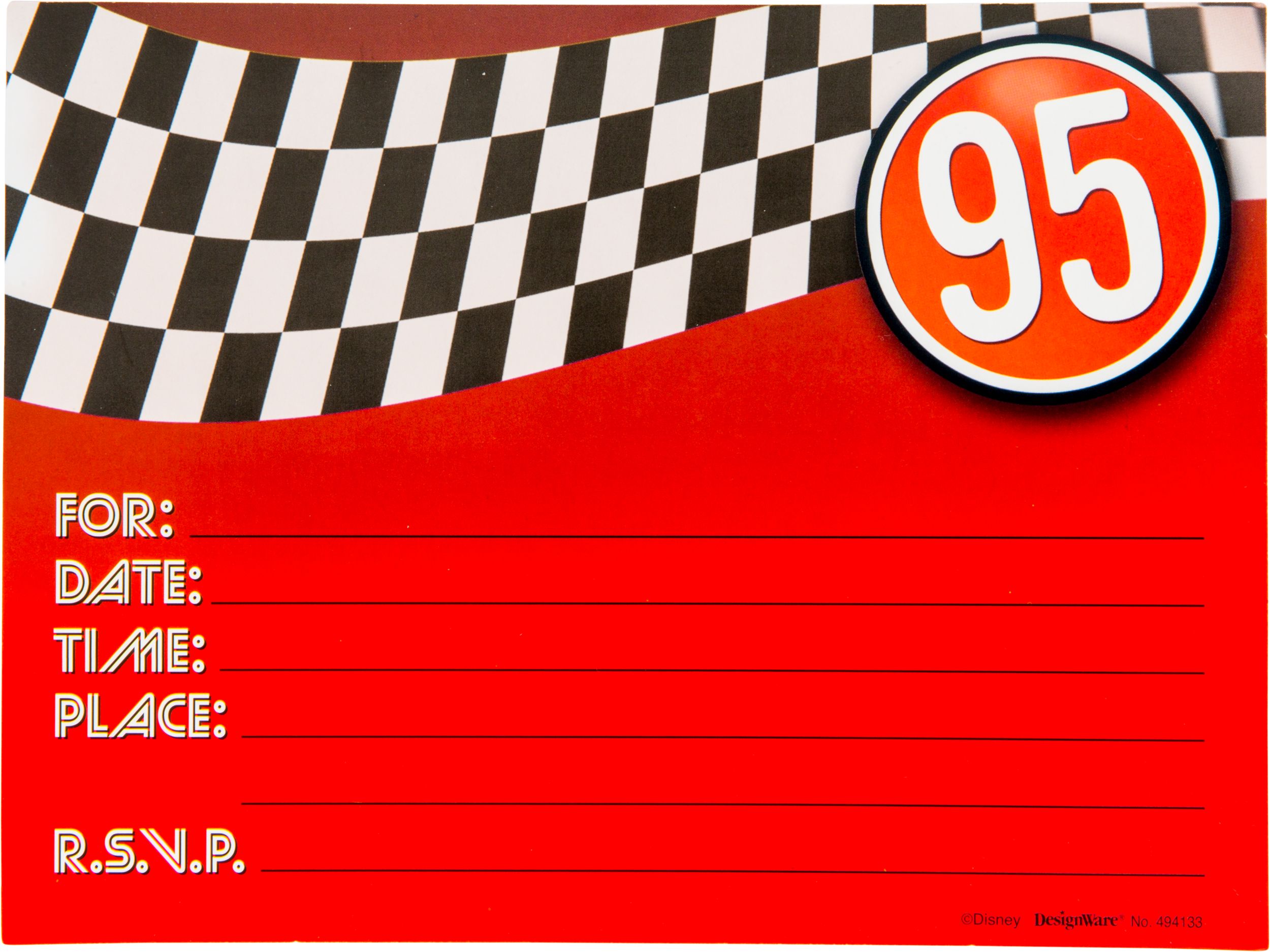 Jumbo Cars Deluxe Invitations, 8-pk | Party City