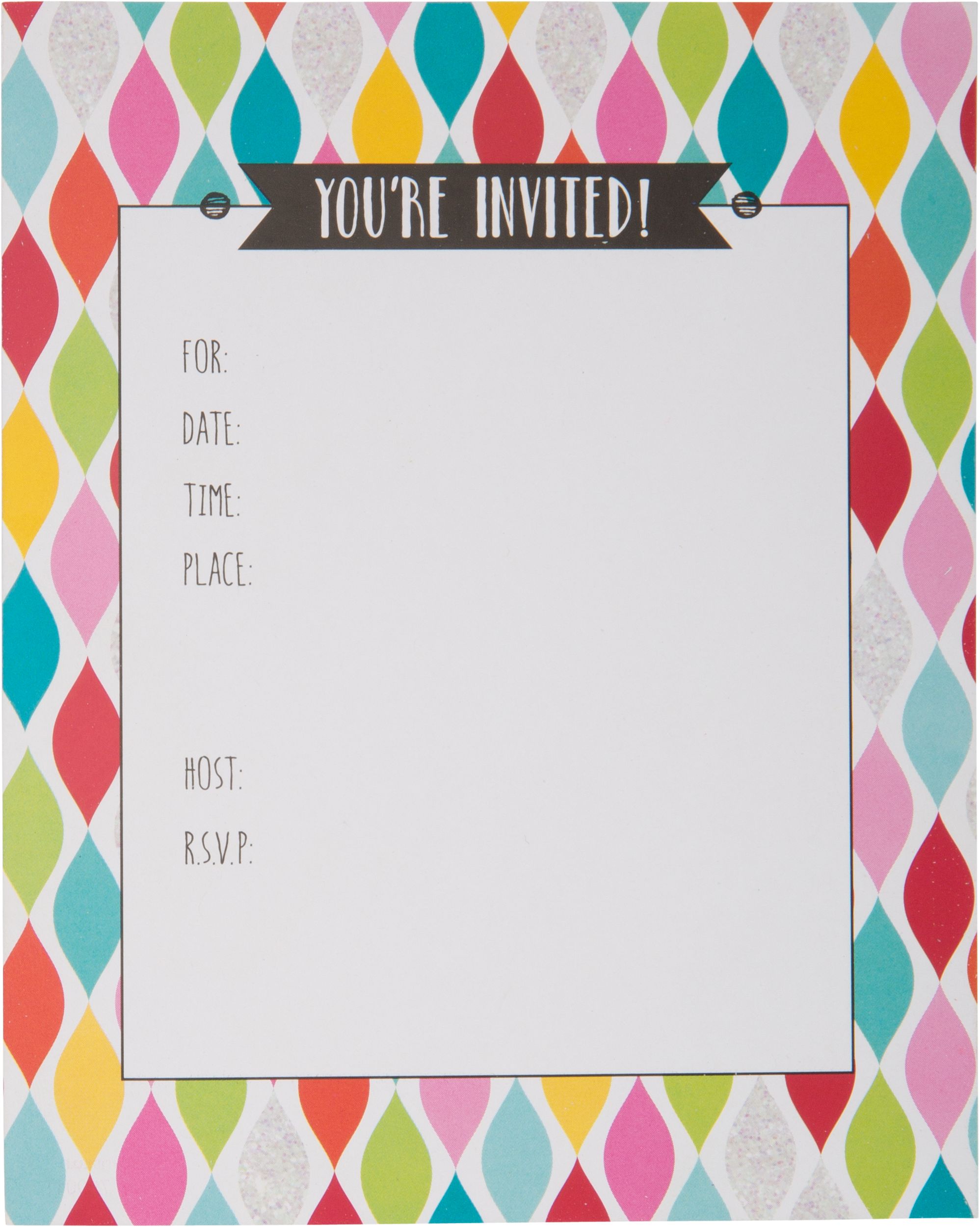 Colourful Twist Invitations, 50-pk | Party City