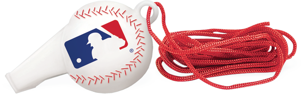 Major League Baseball MLB Blow Whistles with Lanyards, White/Red/Blue ...