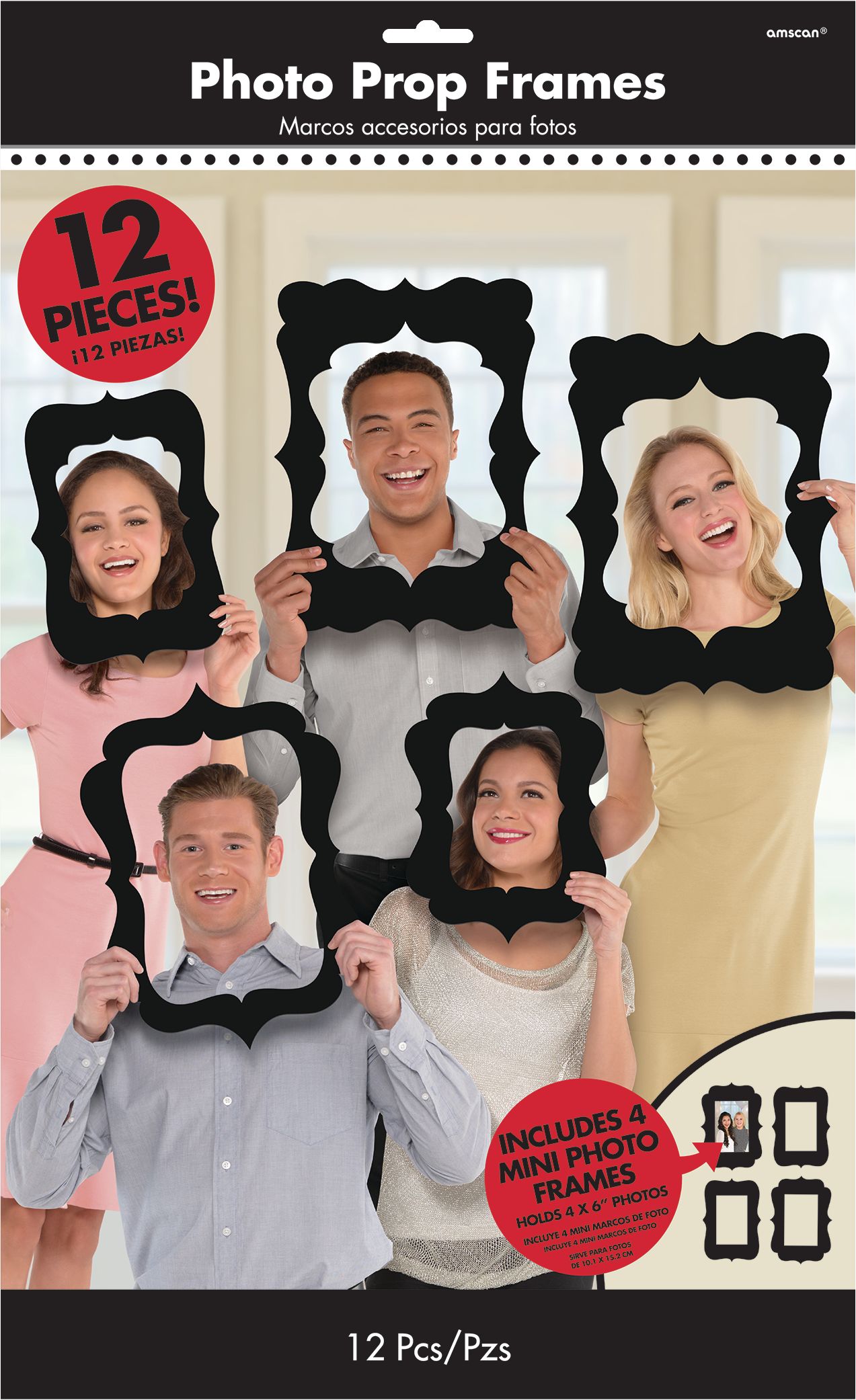 Black Scroll Frame Photo Booth Props, 12-pc | Party City