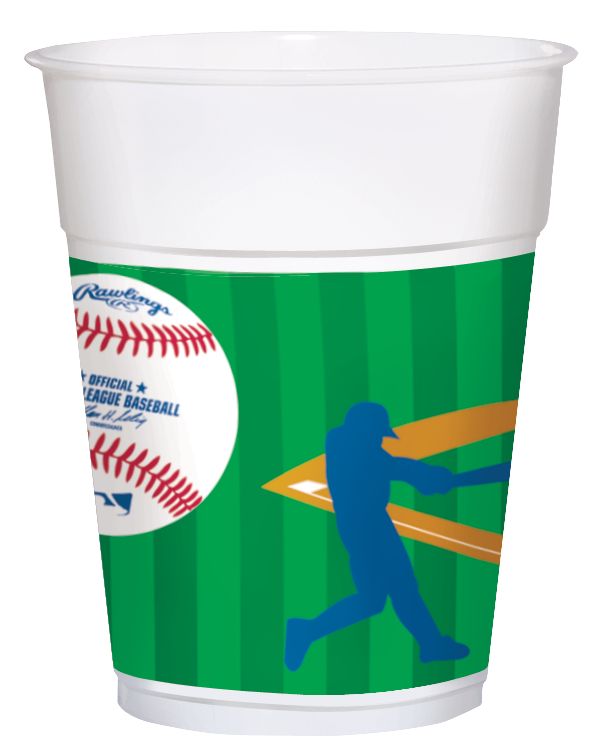 Major League Baseball MLB Rawlings Plastic Reusable Cups, White/Green ...