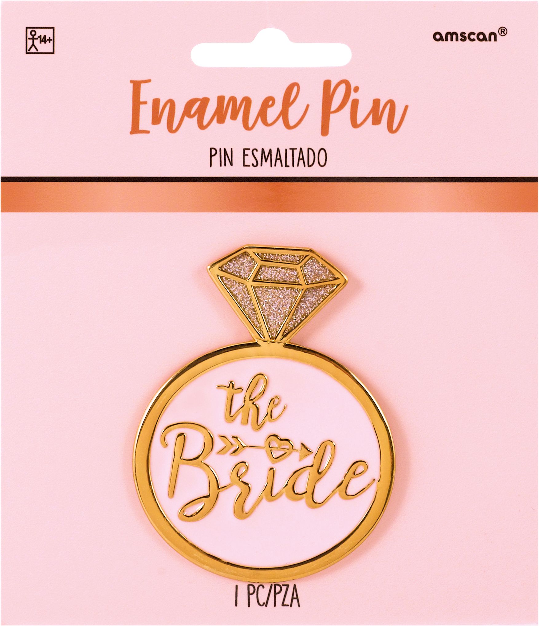 "The Bride" Diamond Ring Enamel Pin, Gold, One Size, Wearable Accessory ...