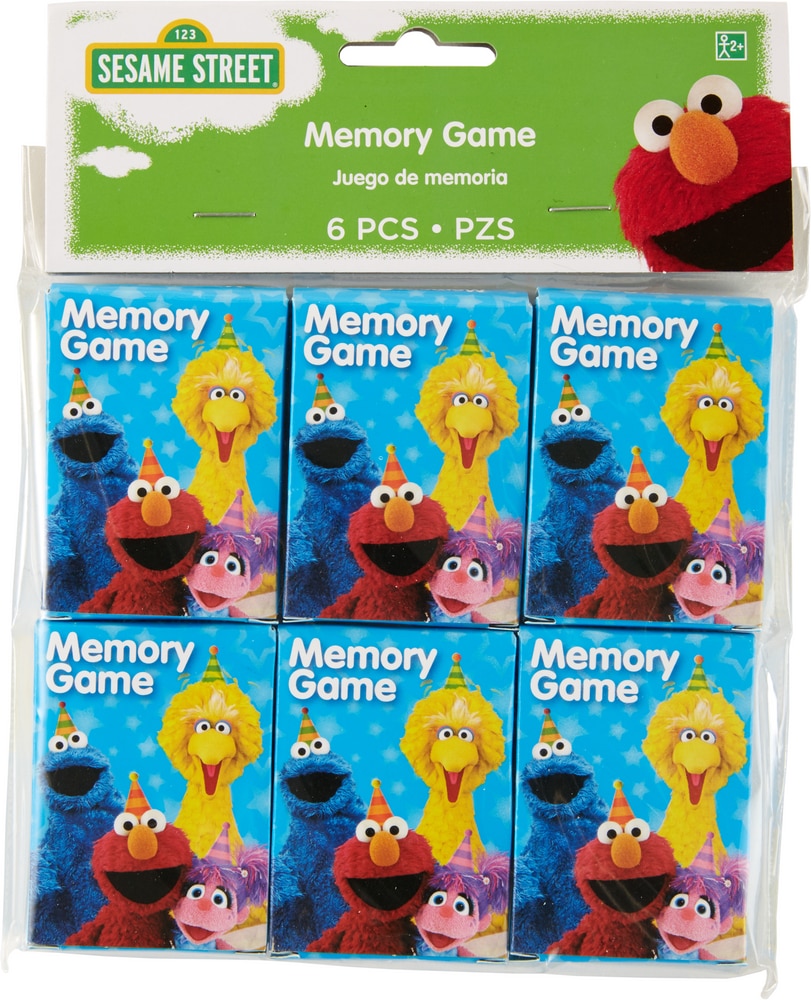 Sesame Street Memory Match Games for Birthday Party Favours, 6-pk ...