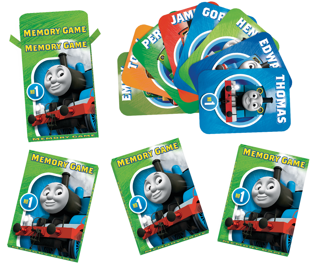 Thomas the Tank Engine Memory Match Games for Birthday Party Favours, 6 ...