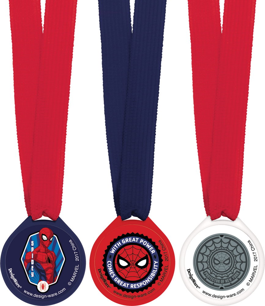 Marvel Spider-Man Webbed Wonder Birthday Party Award Medals, 12-pk ...