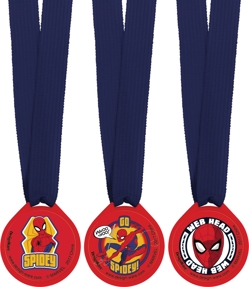 Marvel Spider-Man Webbed Wonder Birthday Party Award Medals, 12-pk ...