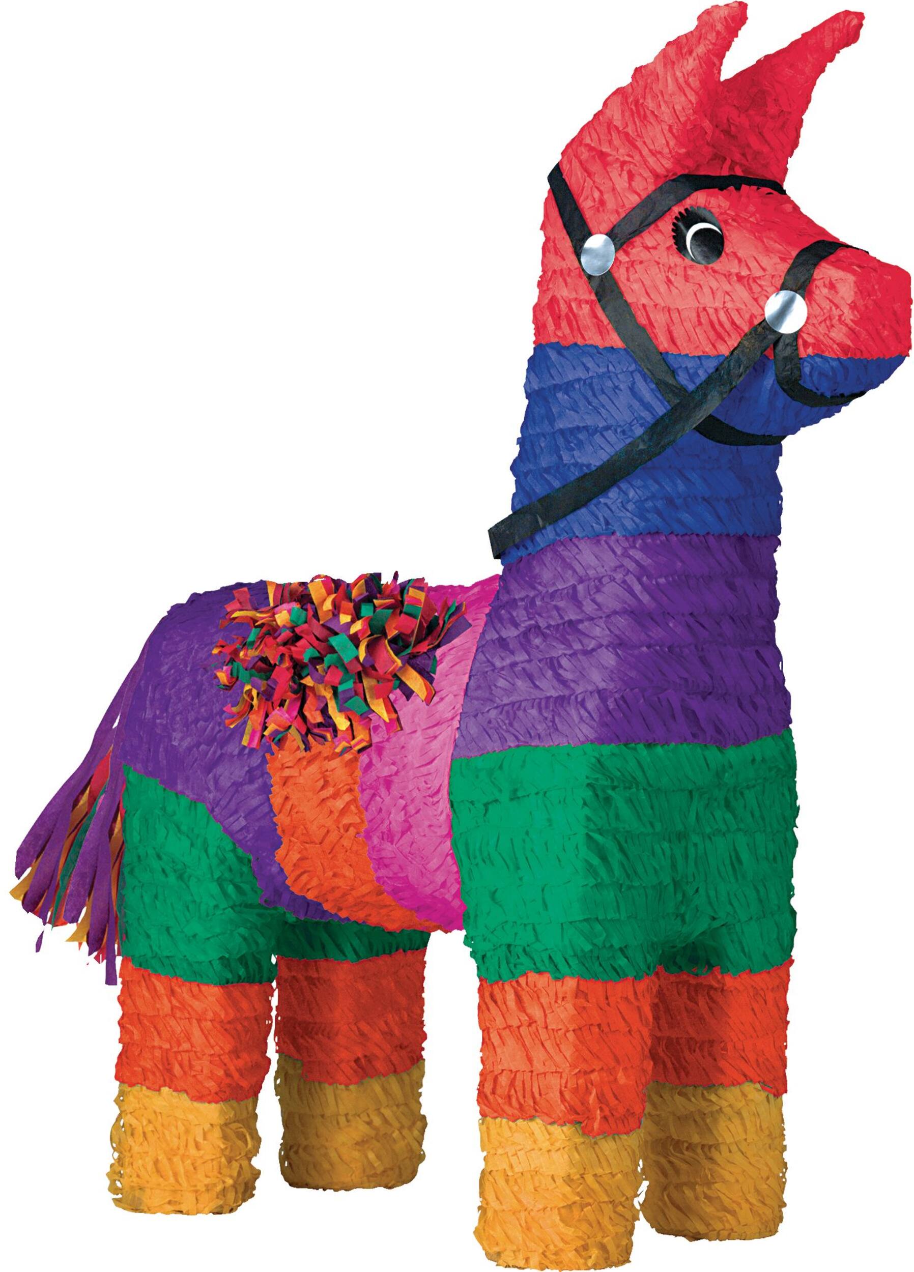 Donkey Pinata Hanging Decoration, Multi-Coloured, 27-in, Holds 2lb of ...