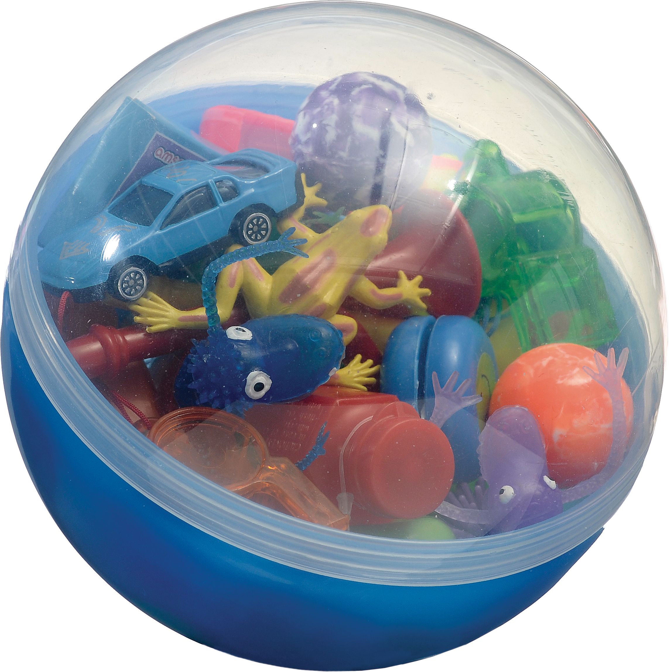 Round Plastic Reusable Candy Ball Container, Assorted Colours, 6-in ...