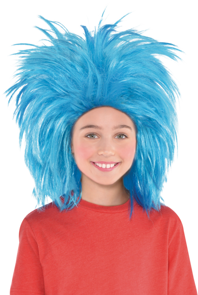 Dr. Seuss Thing 1 Thing 2 Wig, Blue, One Size | Party City
