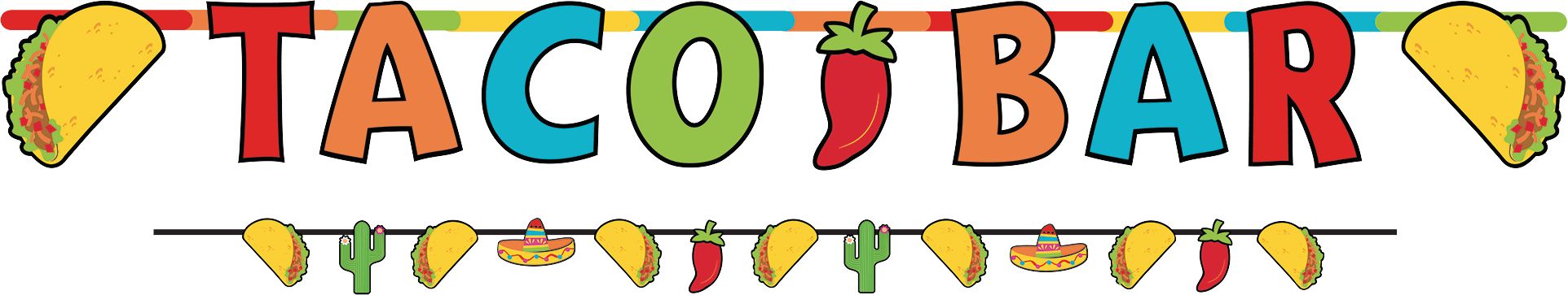 Taco Bar Letter Banner with Mini Banner | Party City