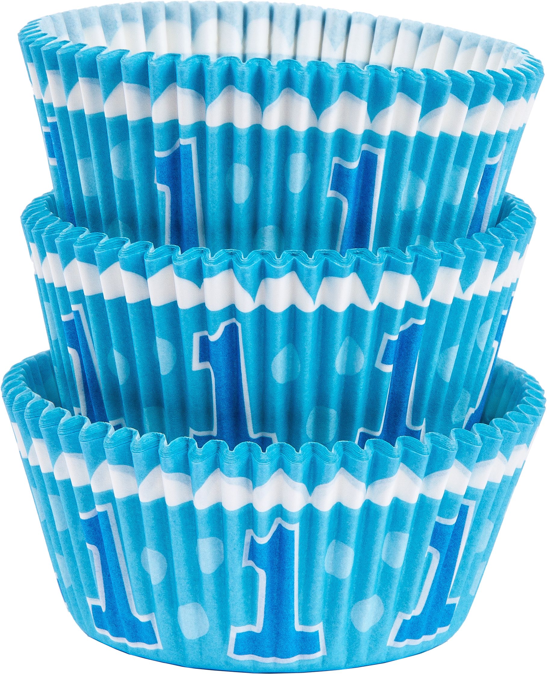 Blue 1st Birthday Baking Cups, 75-pk | Party City