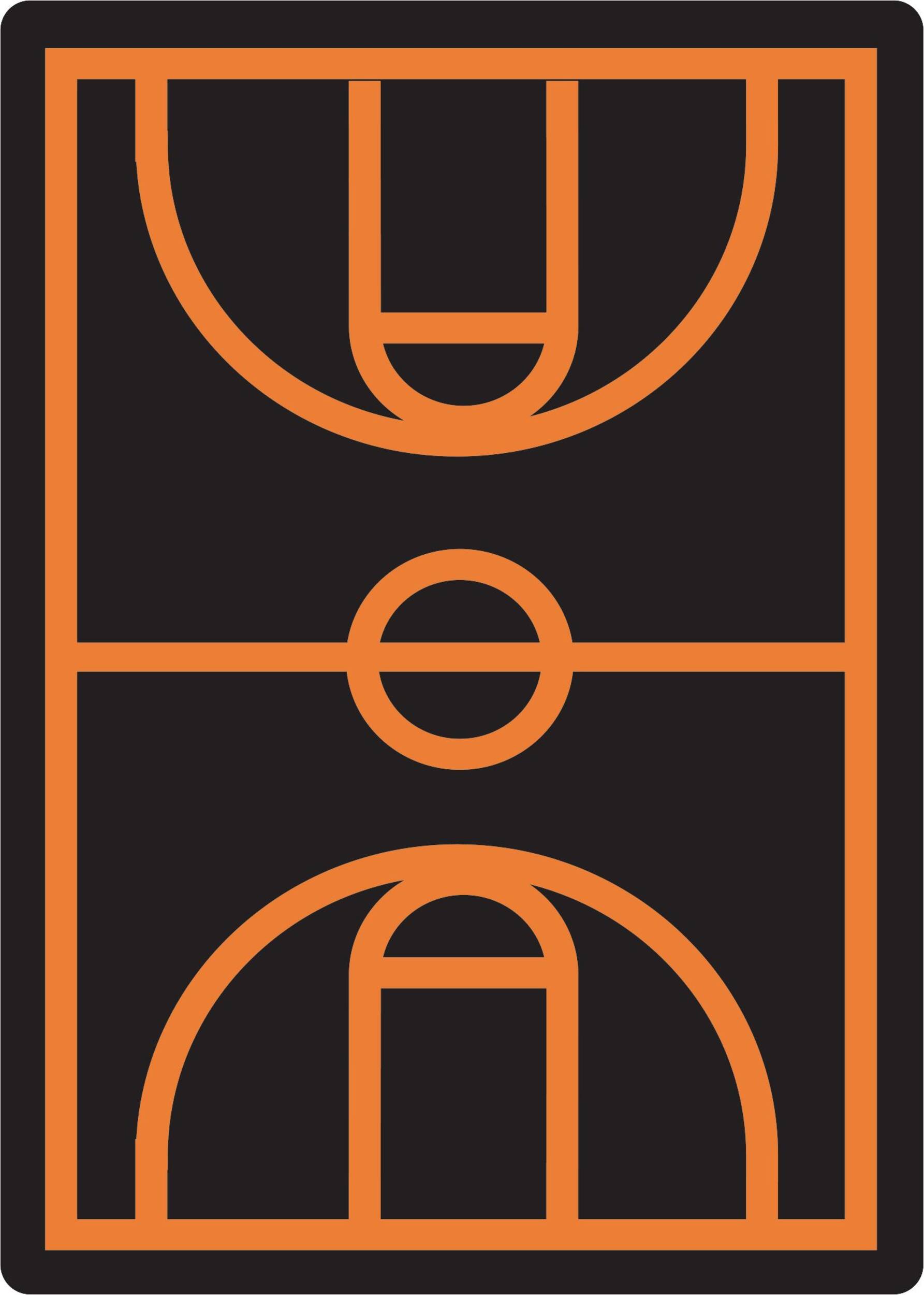 Basketball "Game Day" Table & Wall Cutout Decorations, Orange/Black, 11 ...