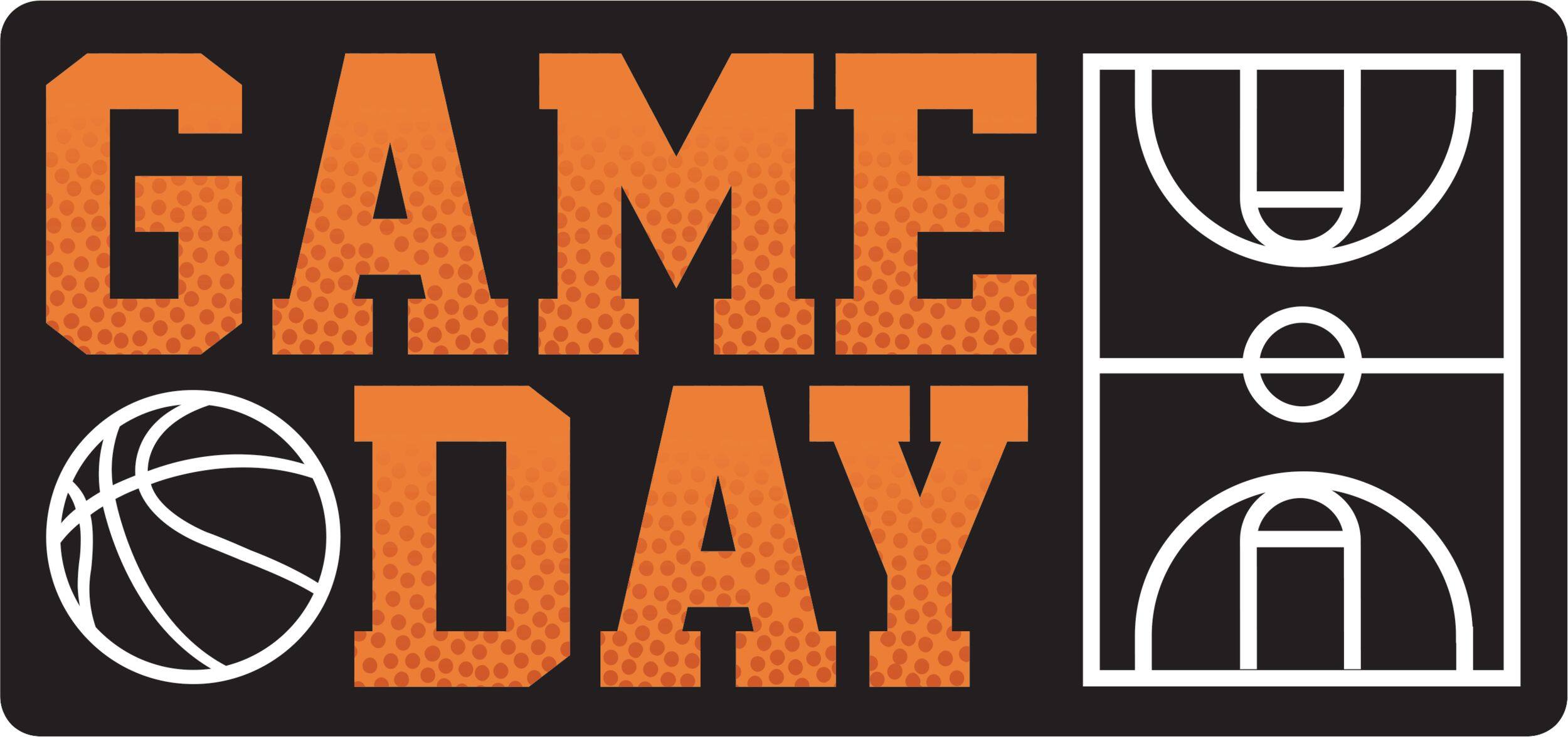 Basketball "Game Day" Table & Wall Cutout Decorations, Orange/Black, 11 ...