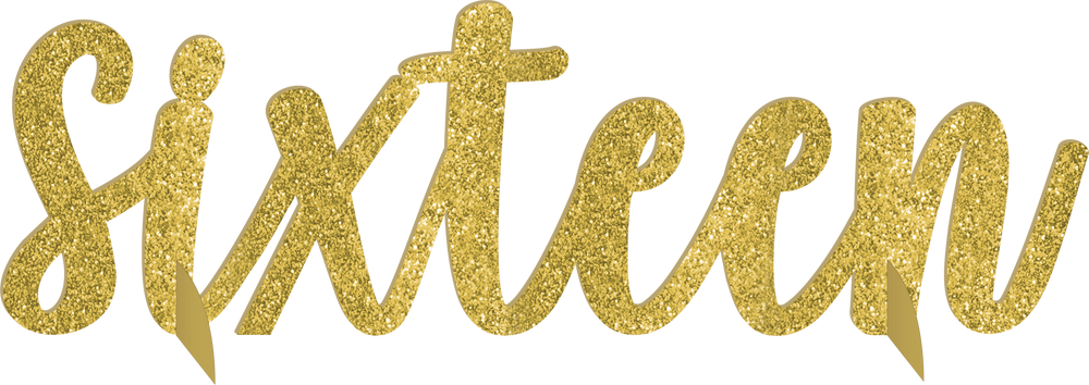 Glitter Gold Sweet 16 Birthday Centerpiece | Party City