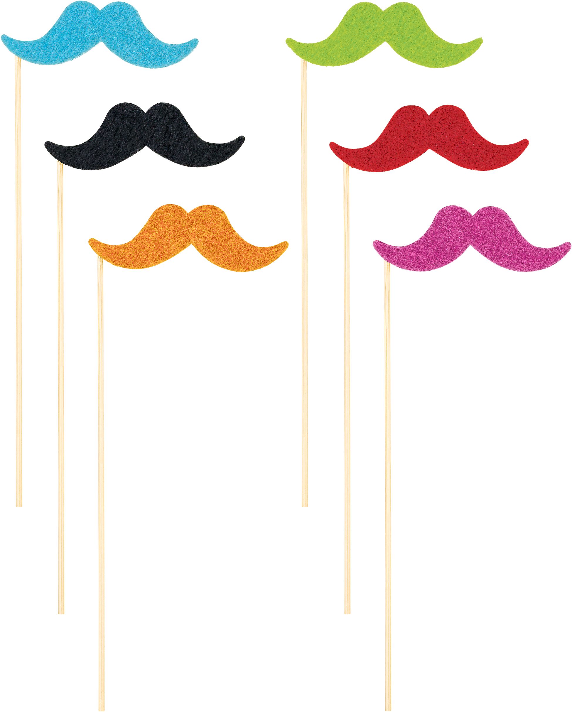 Moustache Photo Props, 6-pk | Party City