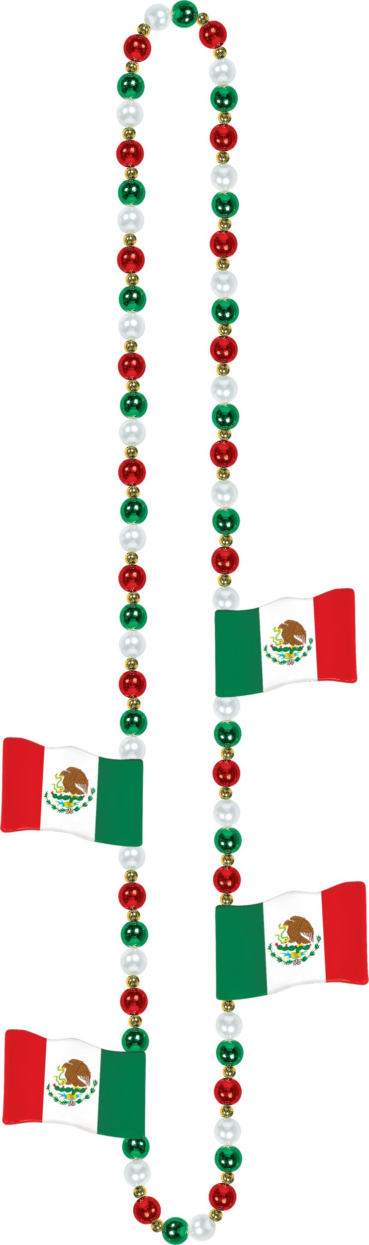 Mexican Flag Bead Necklace | Party City