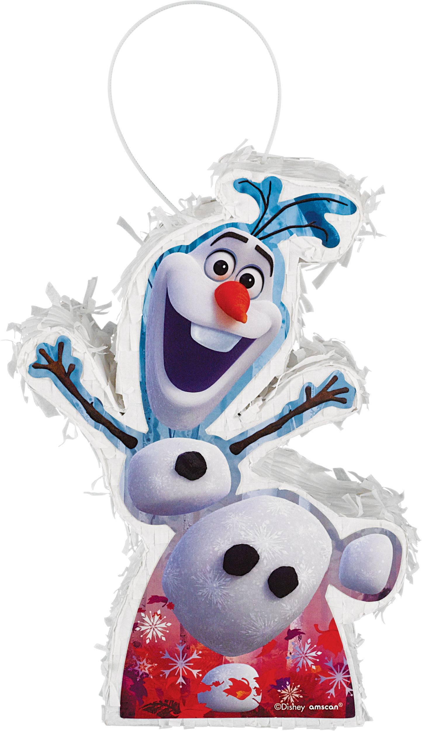 Disney Frozen Olaf Pinata Hanging Decoration, White, 7-in, for Birthday ...