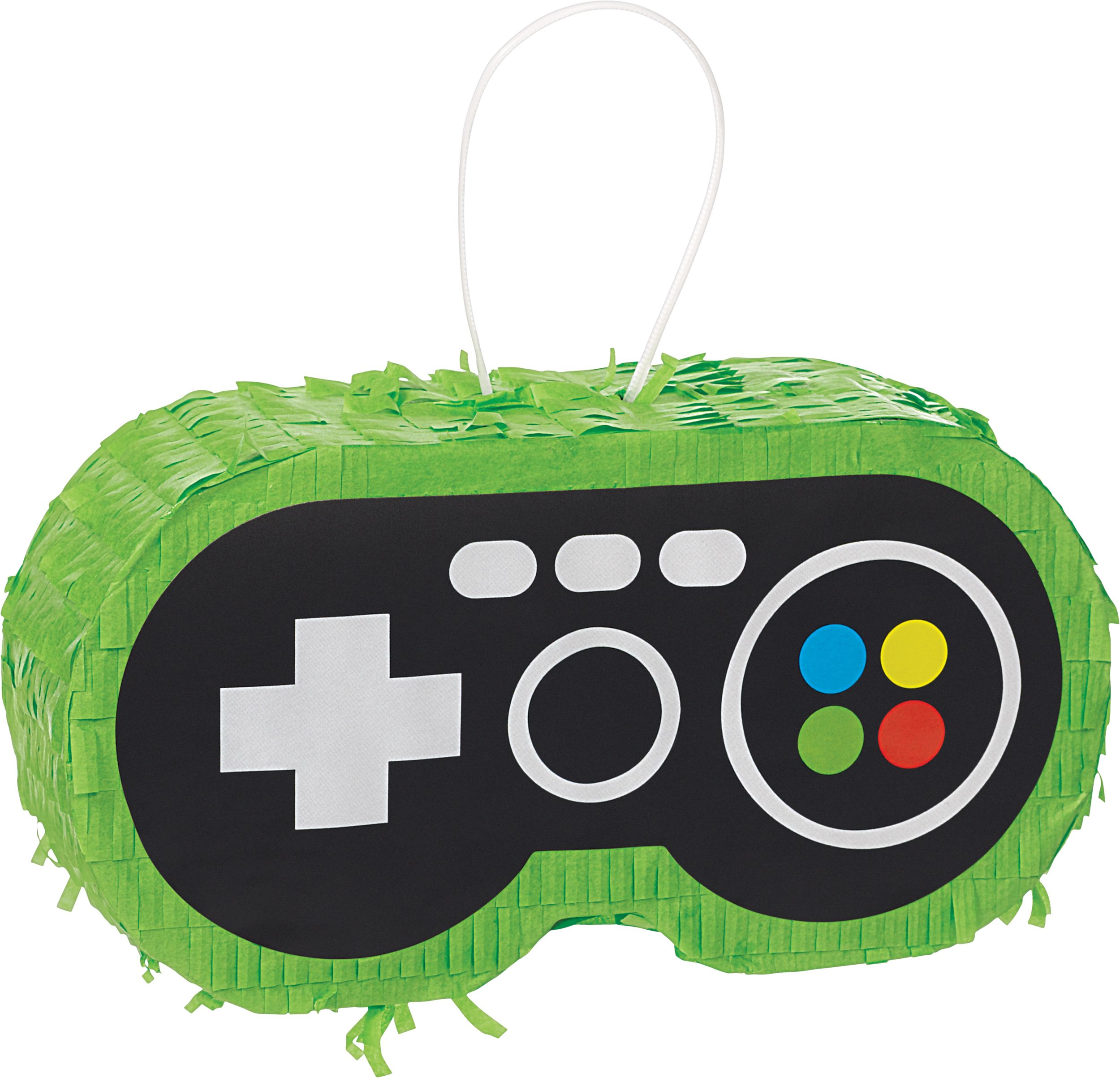 Level Up Game Controller Pinata Hanging Decoration, Green, 7-in, for ...