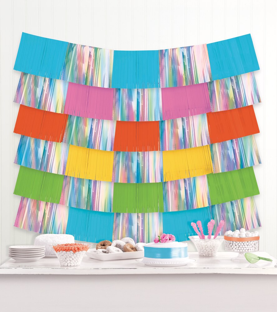 Iridescent Multicoloured Fringe Banners, 9-pc | Canadian Tire