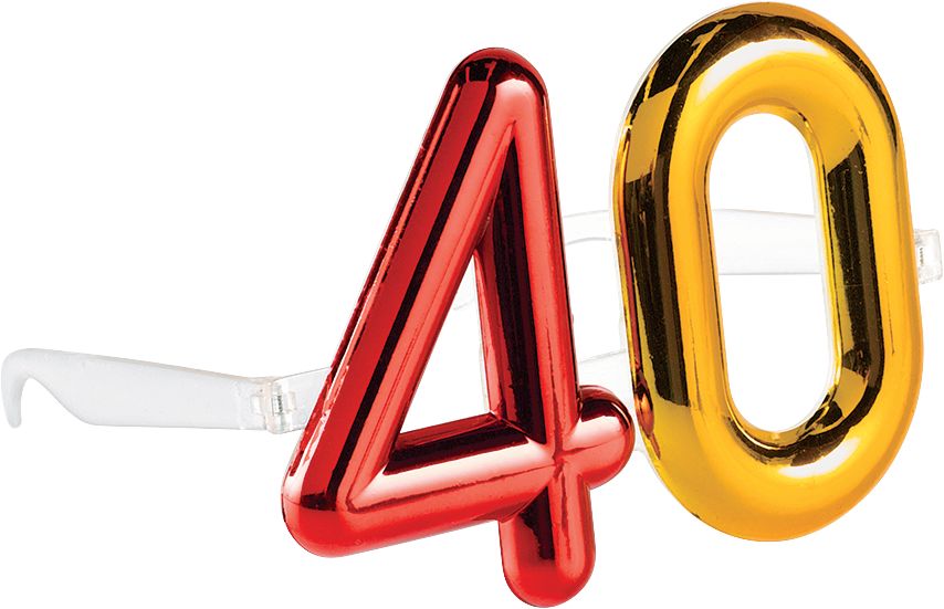 Metallic 40th Birthday Glasses | Party City