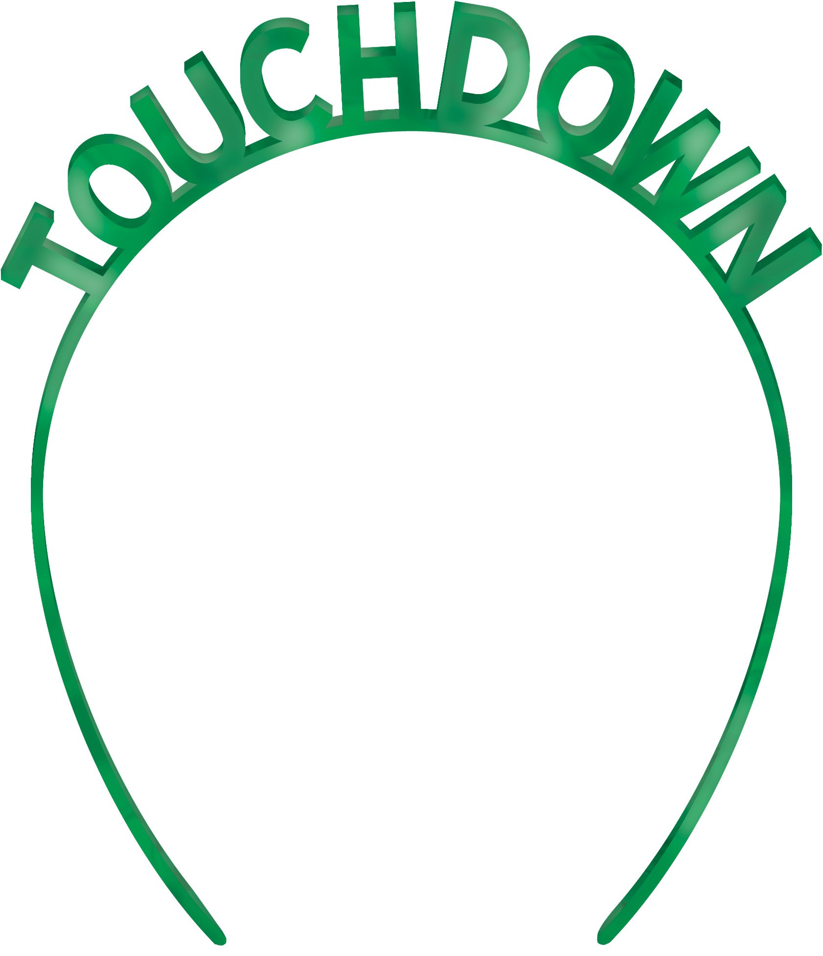 "Touchdown" Metal Headband, Green, One Size, Wearable Accessory for ...