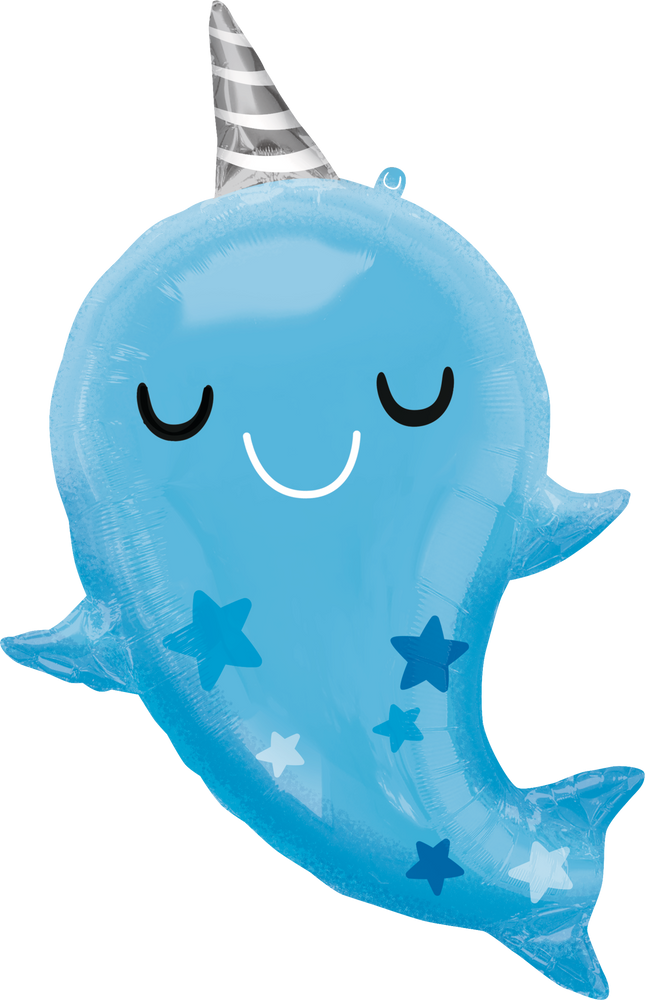 Narwhal Foil Balloon for Birthday/Baby Shower, Helium Inflation ...