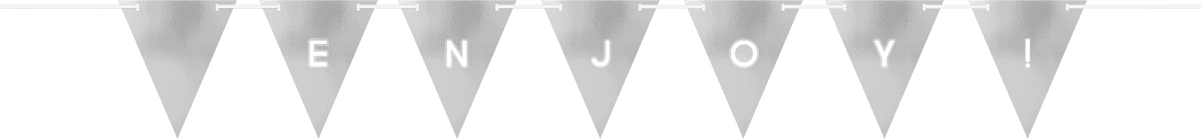 Personalized Silver Pennant Banner | Party City