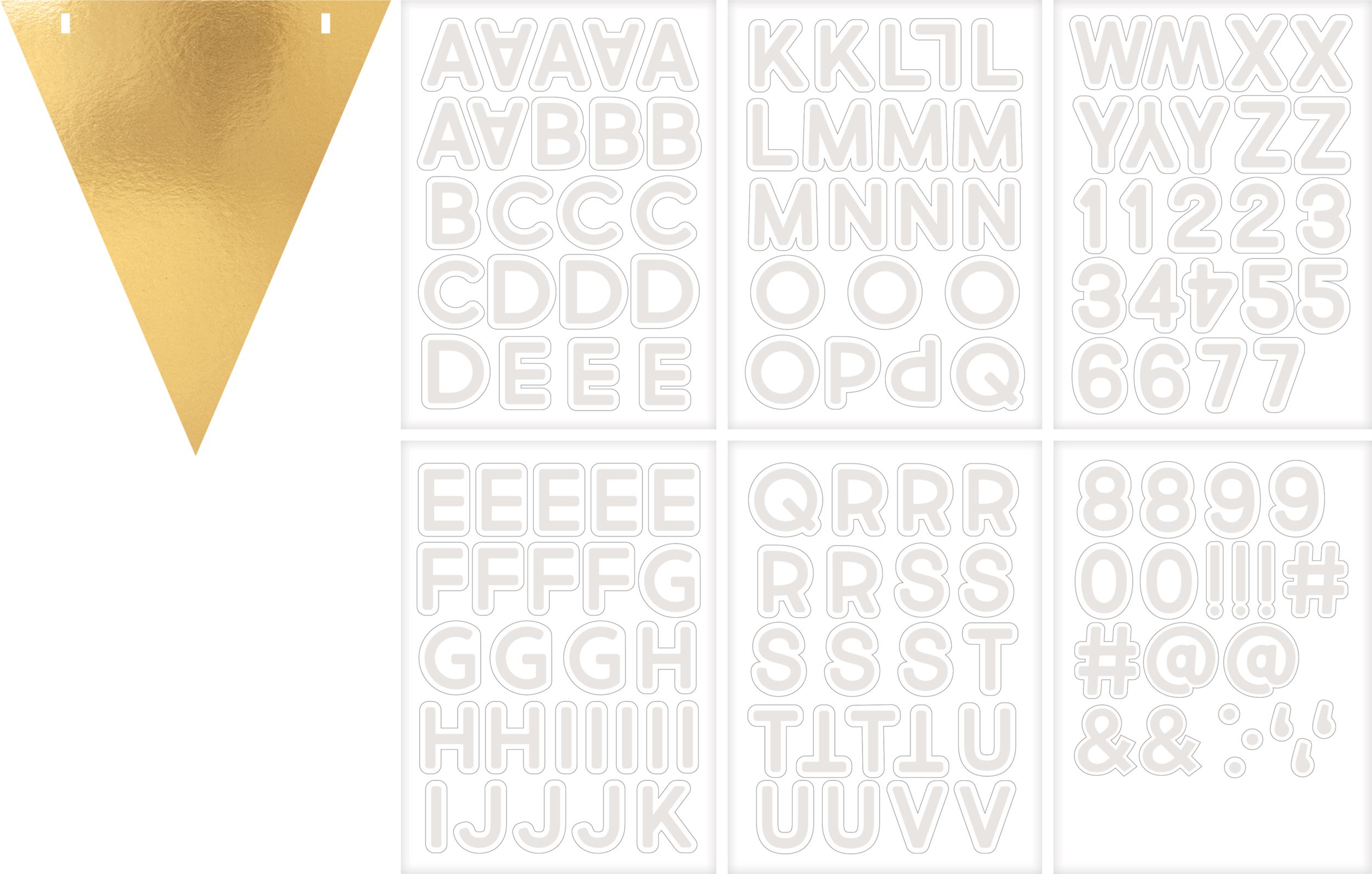 Personalized Gold Pennant Banner | Party City