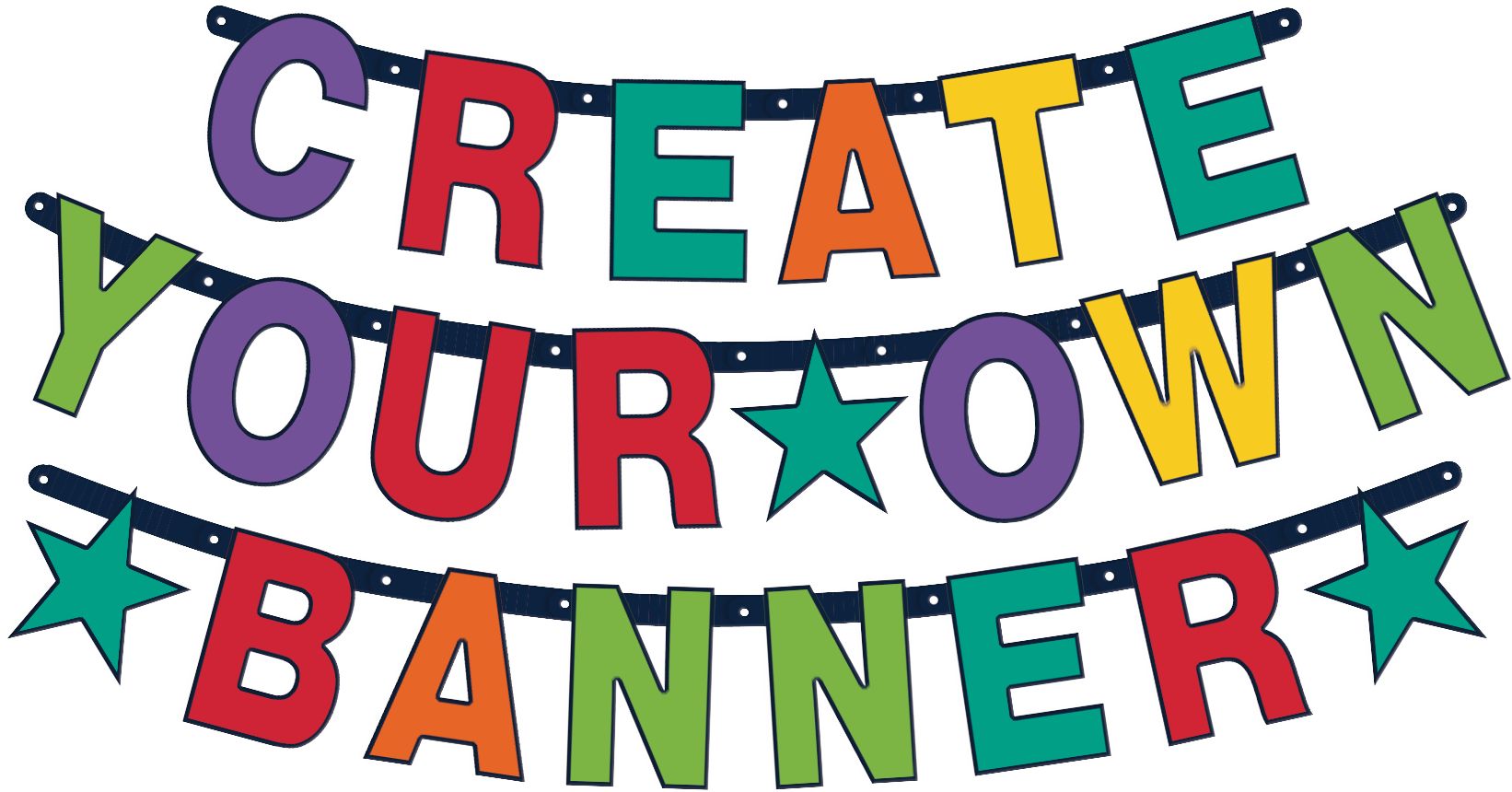 DIY Customizable Hanging Garland Banner Decoration, Multi-Coloured, 7. ...