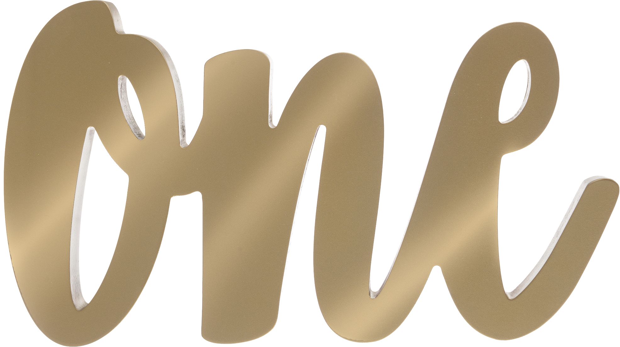 "One" Standing Block Sign Table Centerpiece Decoration, Gold, 14-in ...