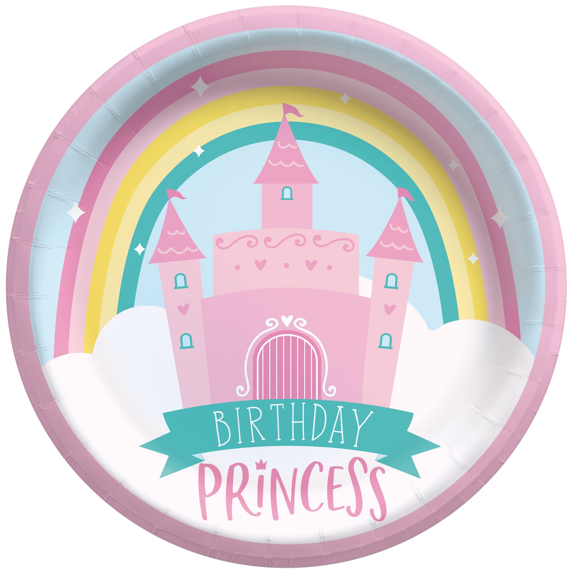 Birthday Princess Dessert Plates for Birthday Parties, 6.75-in, 8-pk ...