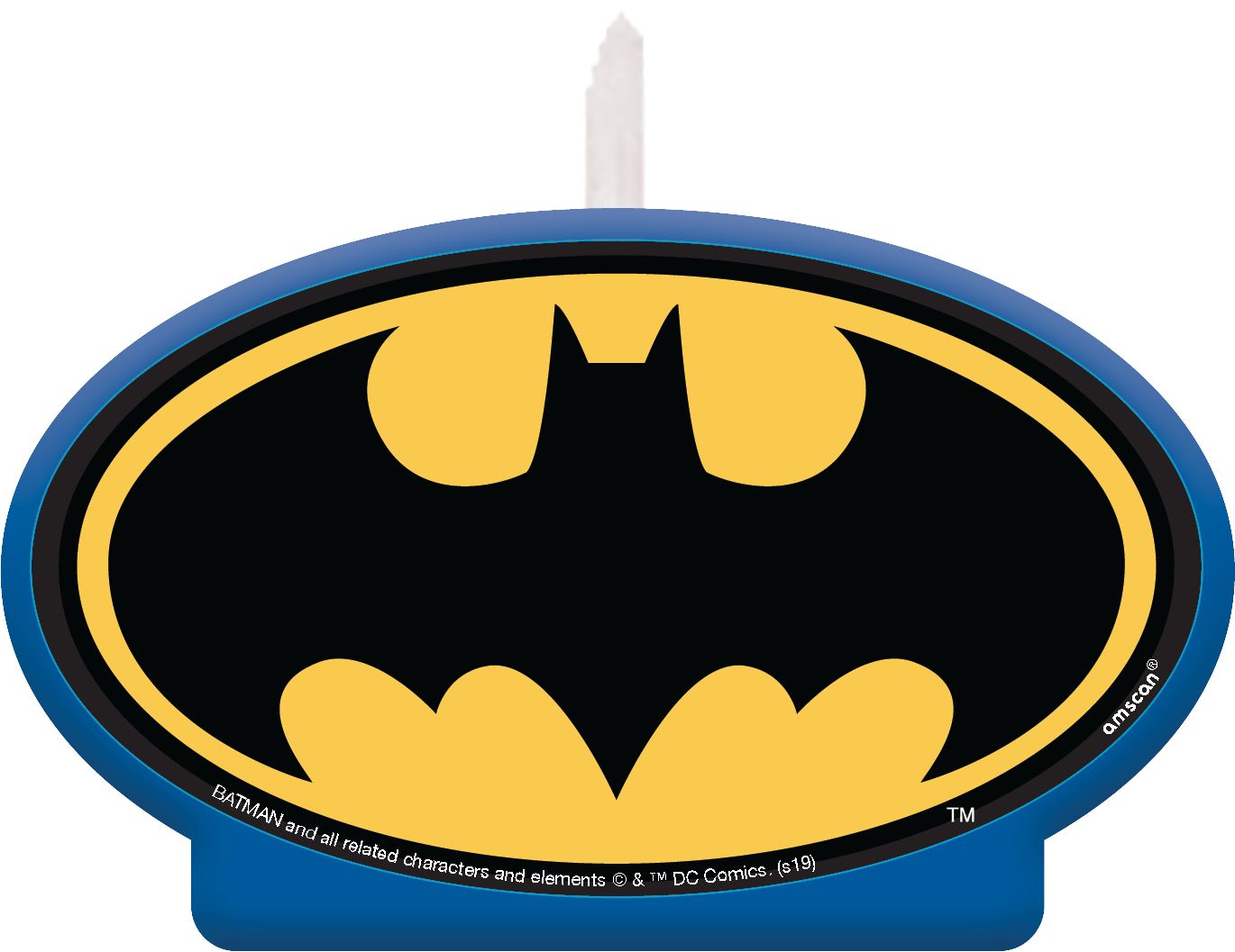 DC Justice League Batman Logo Wax Candle, Blue/Black/Yellow, 4.5-in ...