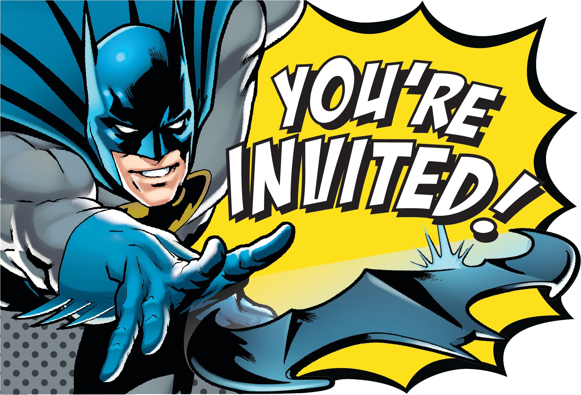 Justice League Heroes Unite Batman Postcard Birthday Party Invitations ...