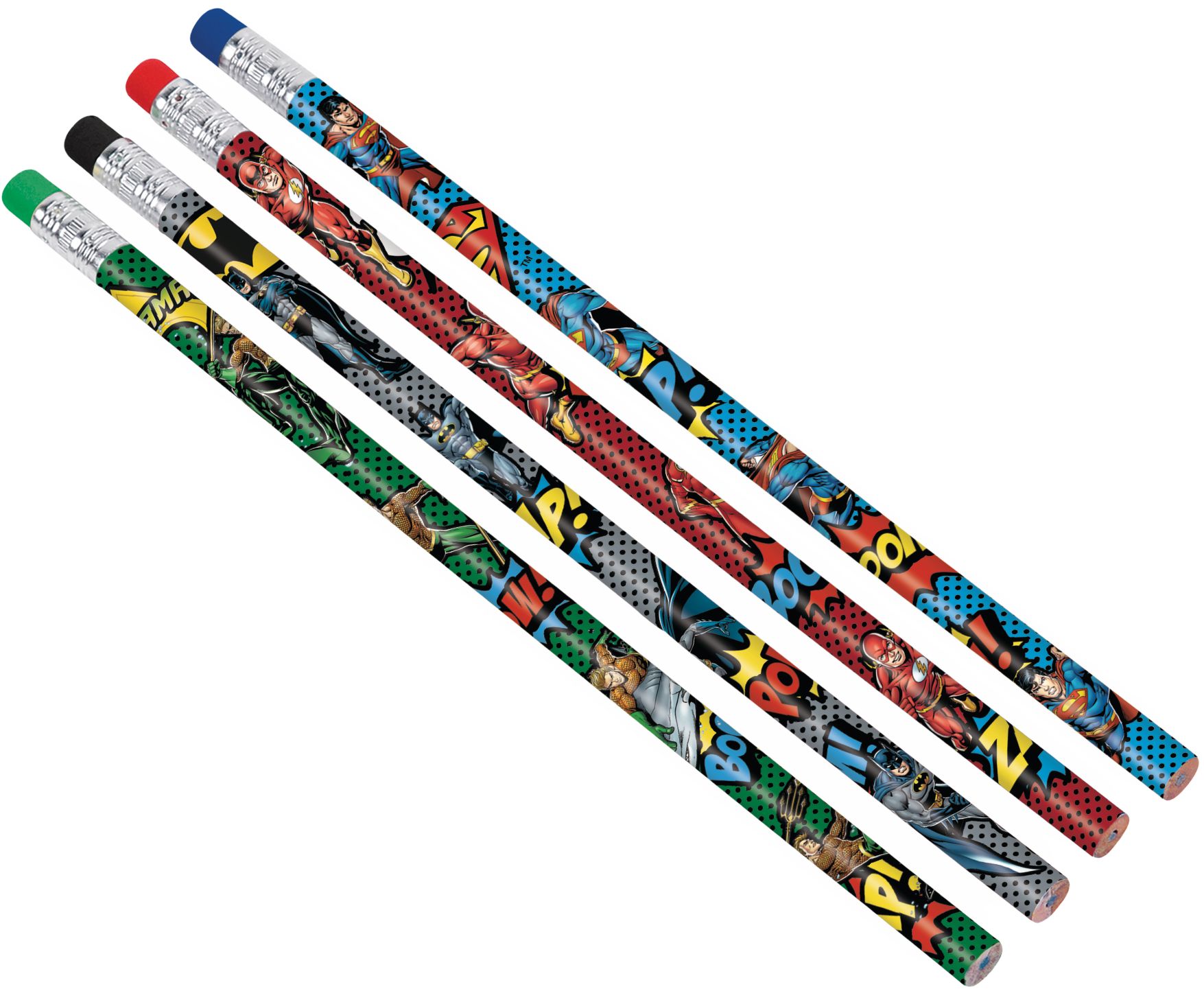 Justice League Heroes Unite Pencils for Birthday Party Favours, 8-pk ...