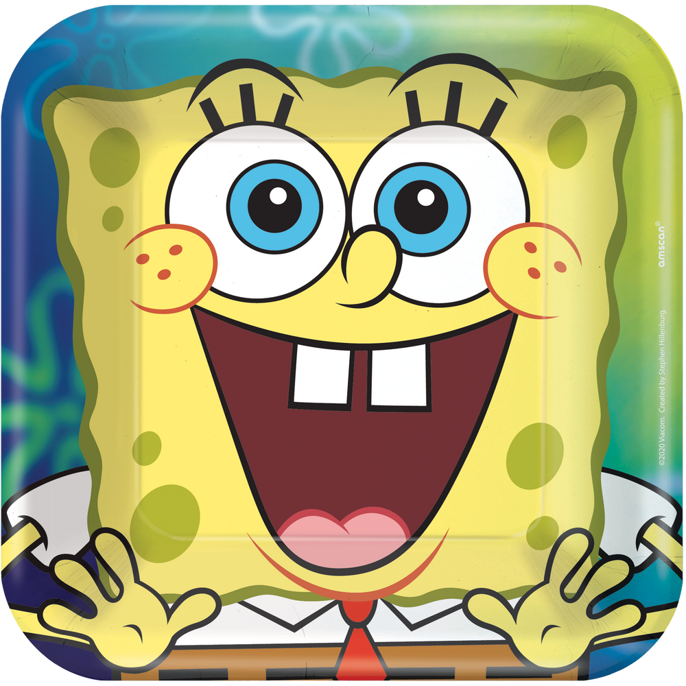 SpongeBob SquarePants Birthday Party Square Dessert Plates, 8-pk ...