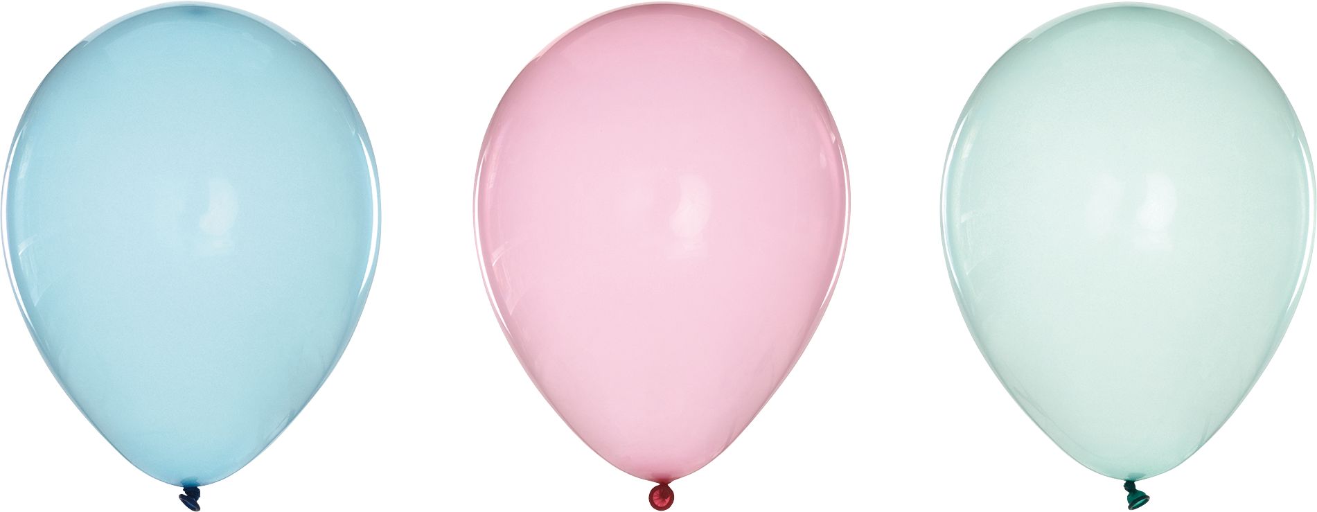Round Clear Latex Balloons, Blue/Pink/Green, 11-in, 6-pk, for Birthday ...