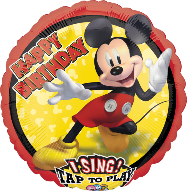 Singing Mickey Mouse Foil Birthday Balloon, Helium Inflation Included ...