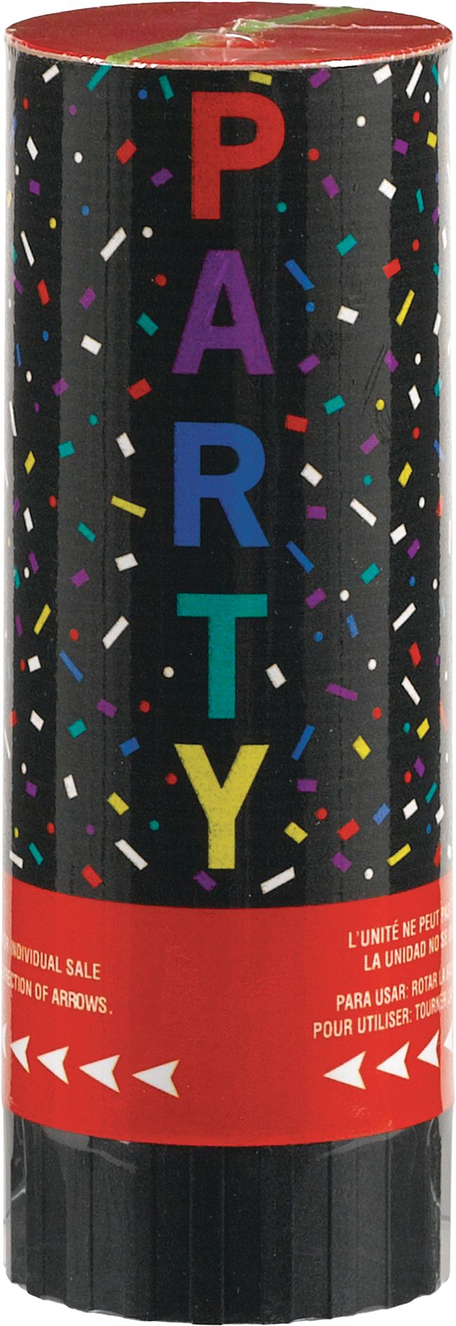 "Party" Confetti Cannon Poppers, Multi-Coloured, 3-pk, for New Year's ...