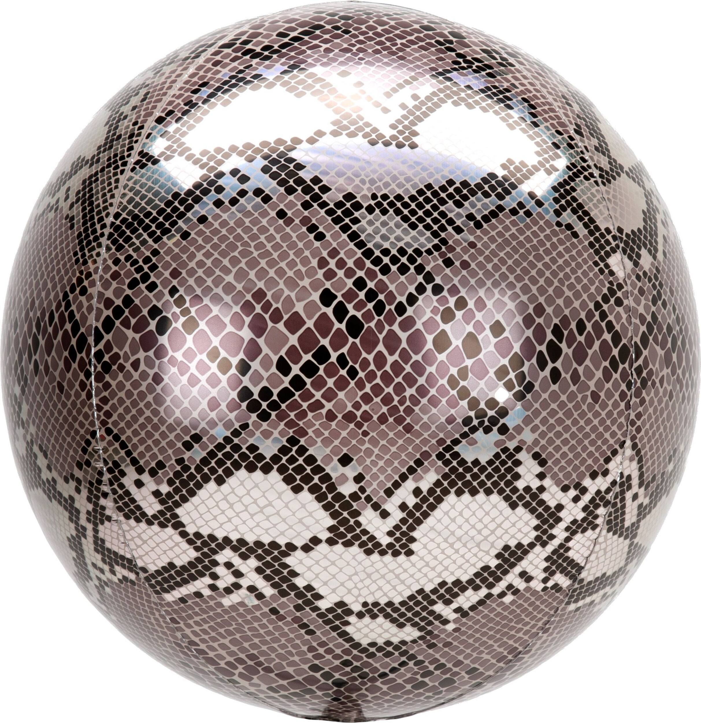 Orbz Satin Foil Balloon, Black/Brown, Snake Print, 16-in, Helium ...