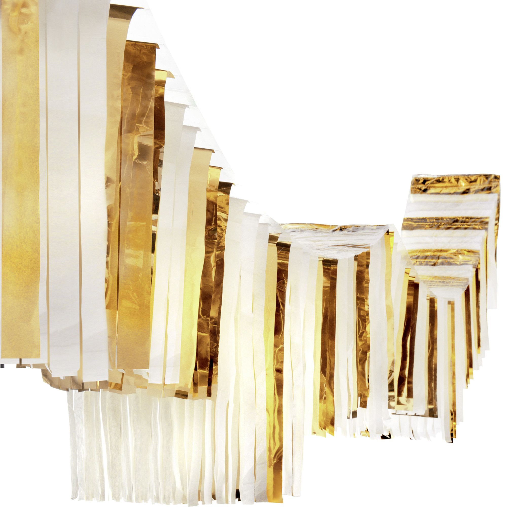 Accordion Fringe Foil & Tissue Ceiling Hanging Garland Banner ...